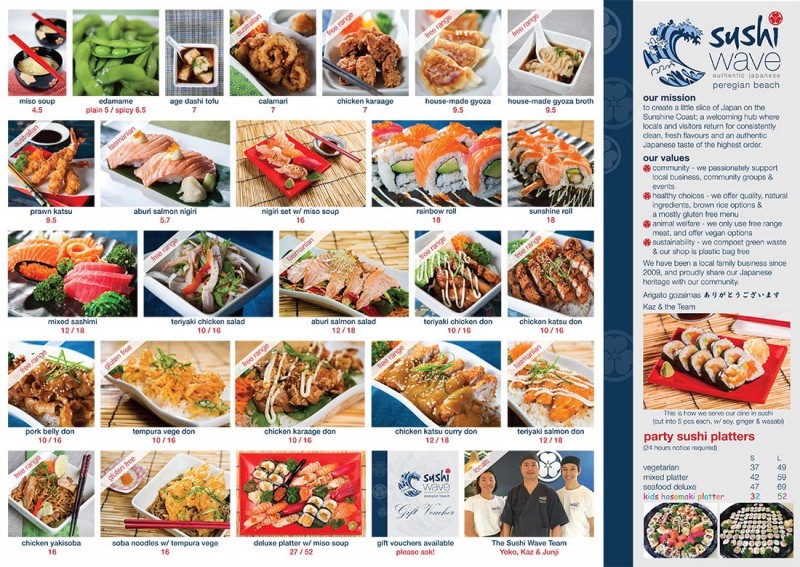 Sushi Wave - Menu - Photografica